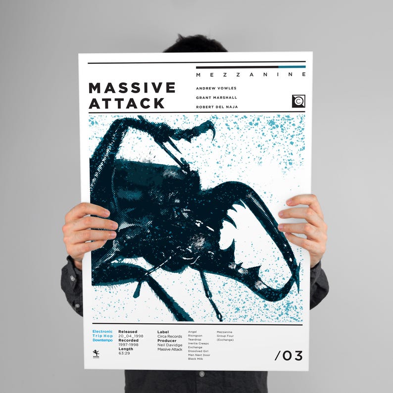 Massive Attack – Mezzanine Tribute Print | Electronic Album Redesign ...