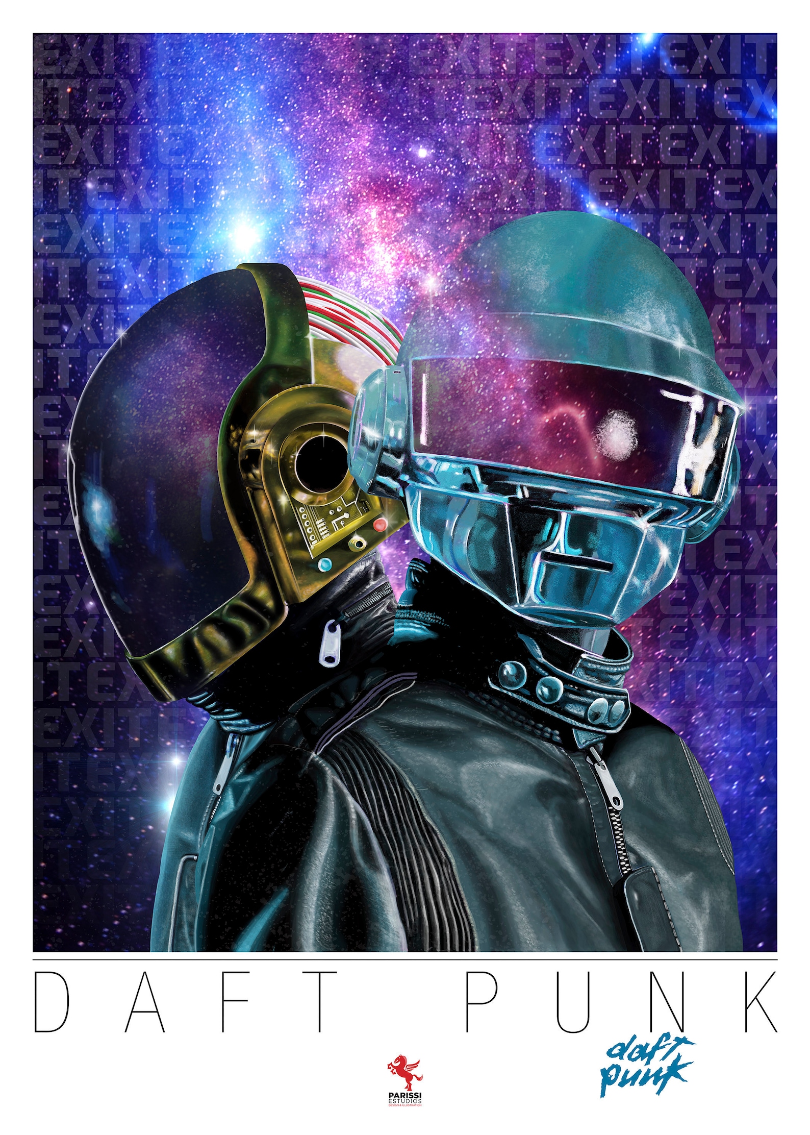 Daft Punk Techno Music Electronic Music A3 Art Print Free - Etsy UK