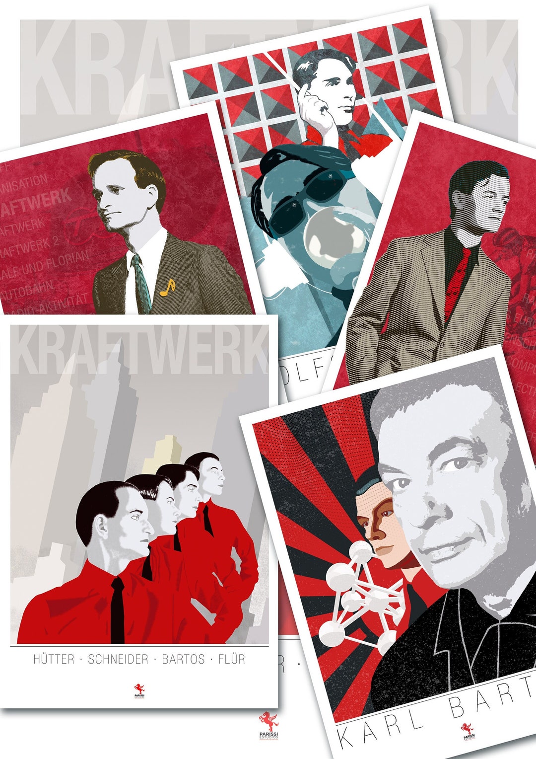 Pack Kraftwerk, 5 Print A4, Techno Music, Electronic Music, A4, Art ...
