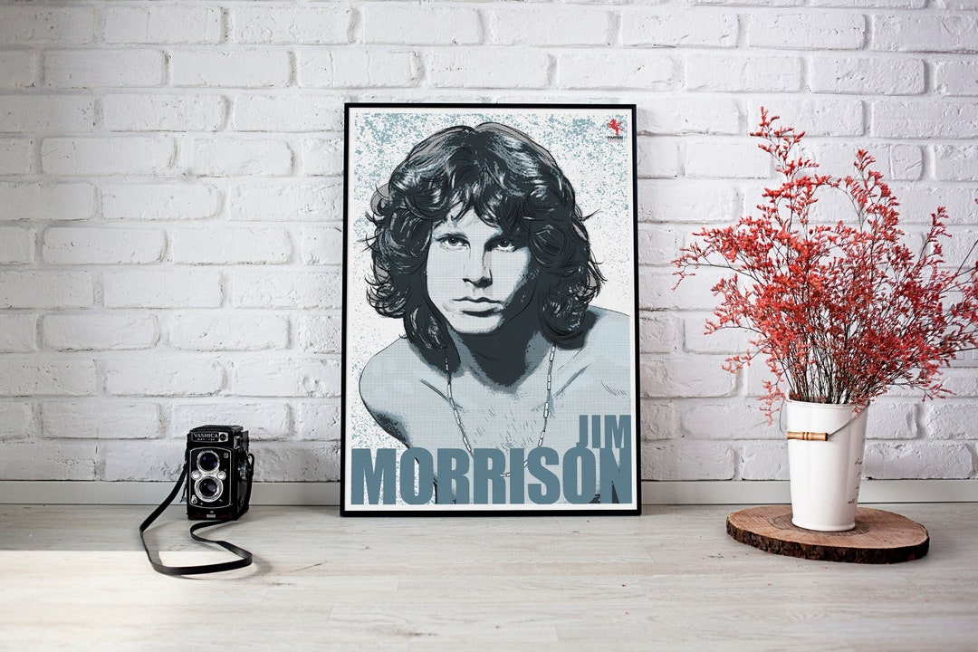 Jim Morrison Print Poster, 1960s 1970s Music Print American Music ...