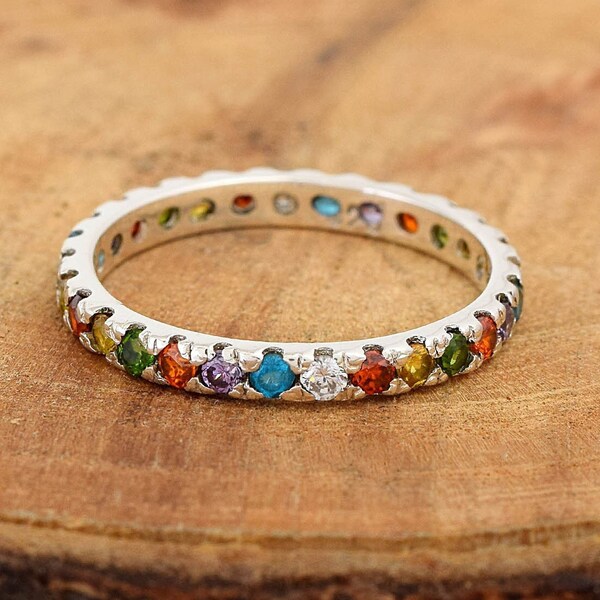 Pave Eternity Ring - Etsy