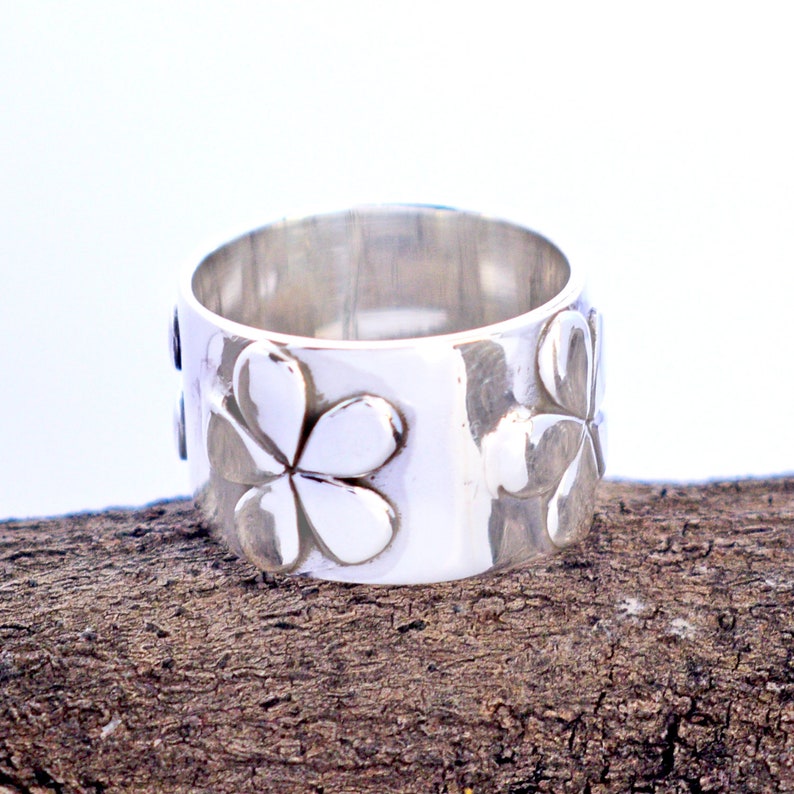 Flower Ring Sterling Silver Floral Ring Sterling Silver - Etsy
