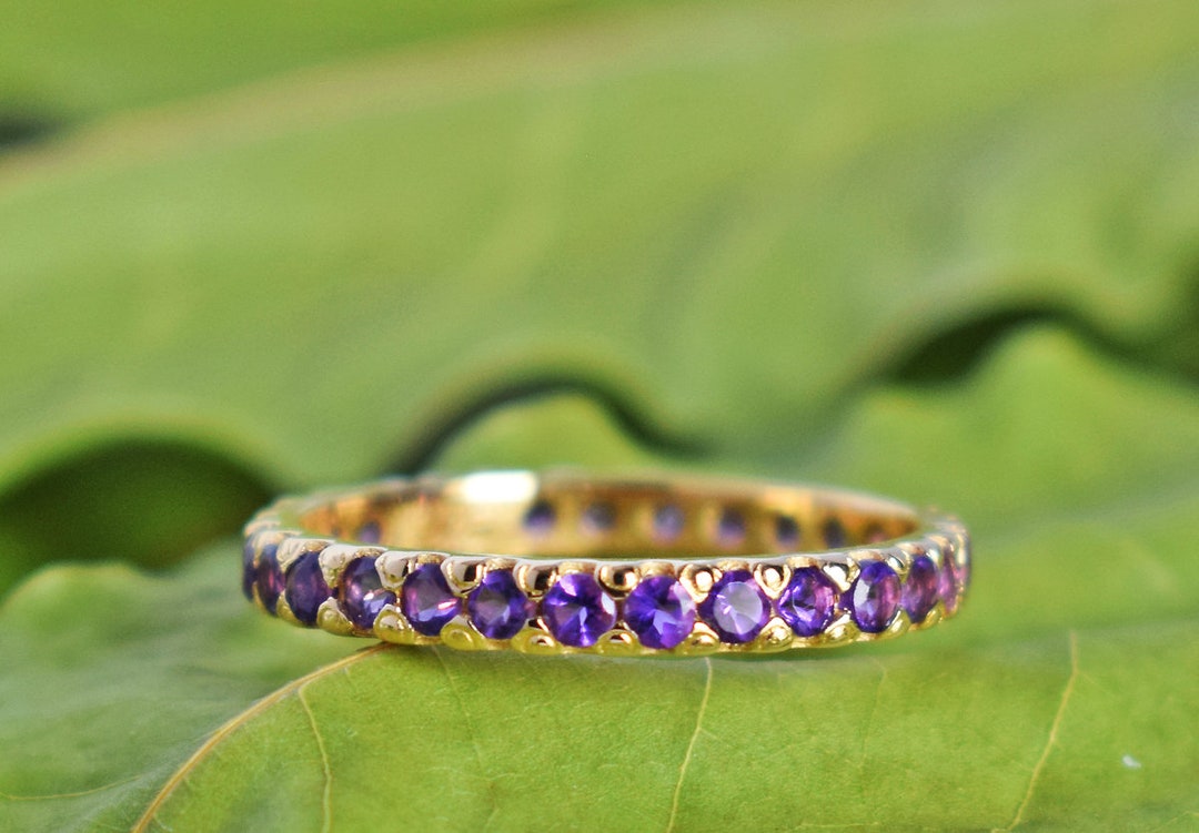 Eternity Birthstone Stacking Band Ring Family Personalized - Etsy