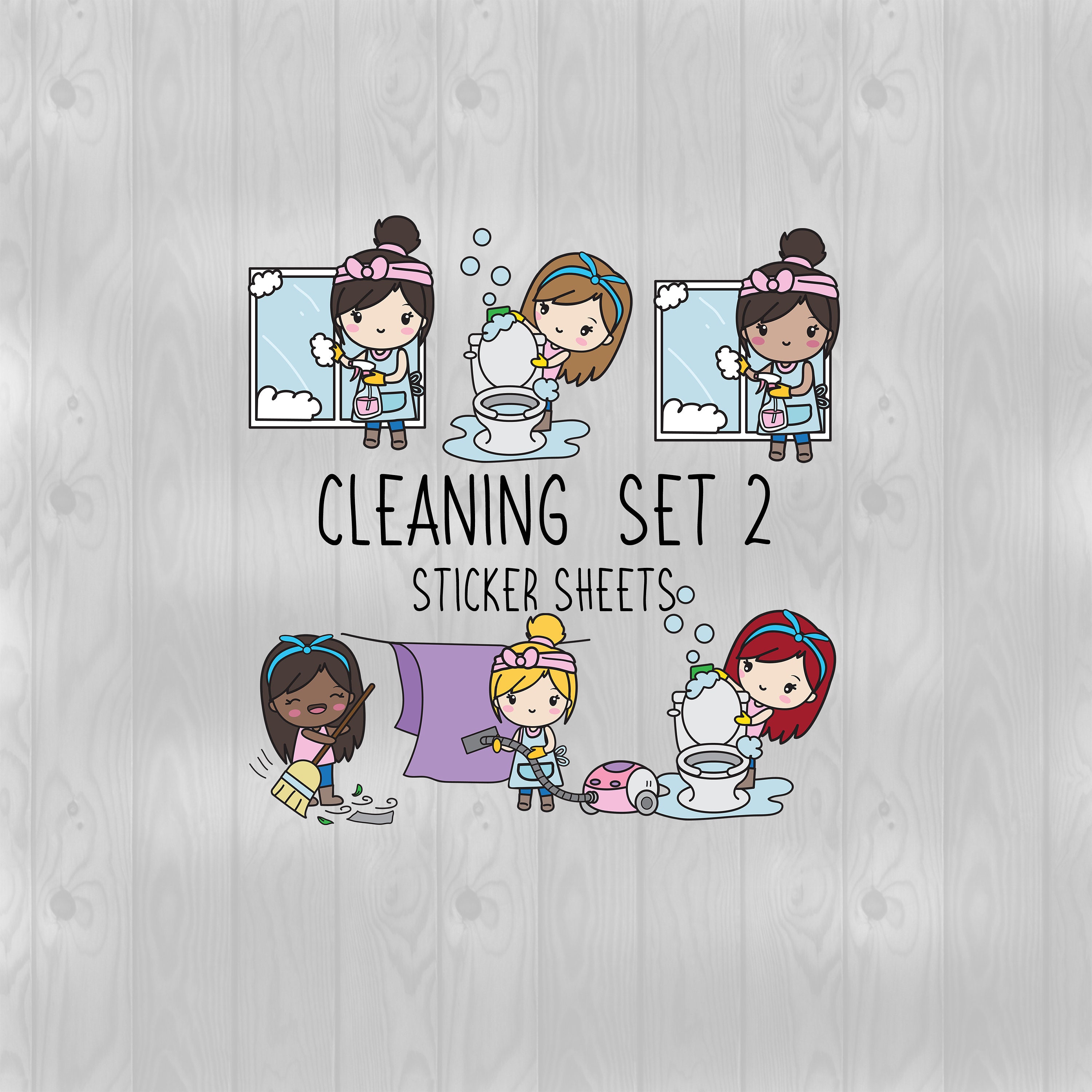 Cleaning Housework Planner Stickers | Etsy