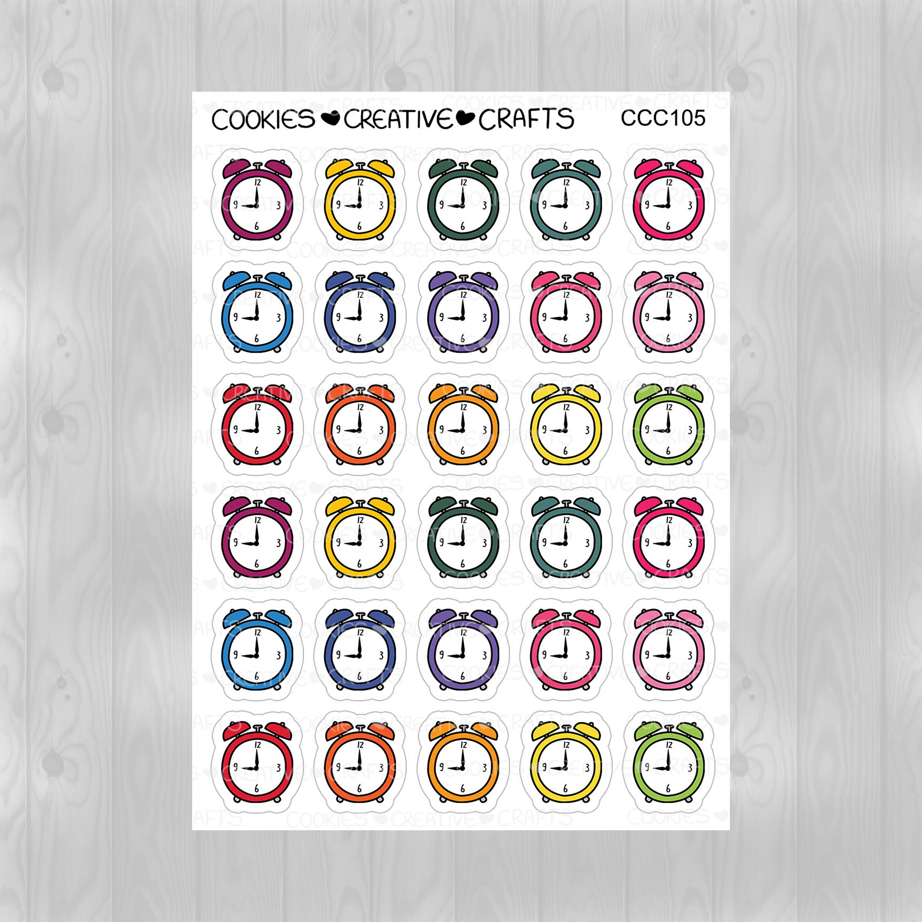 Bright Alarm Clock Planner Stickers Wake up Set Alarm - Etsy