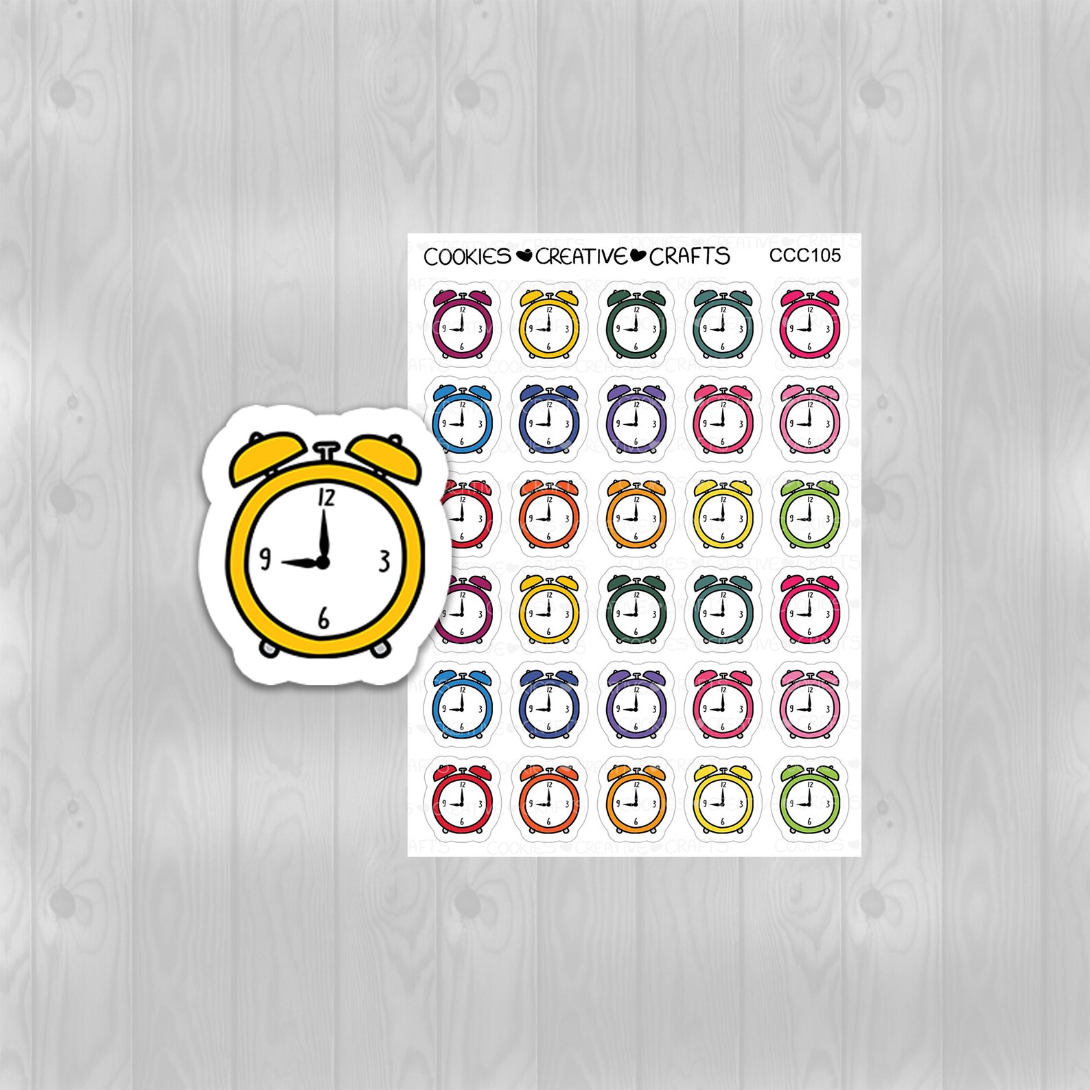 Bright Alarm Clock Planner Stickers Wake up Set Alarm - Etsy