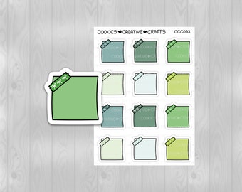 Green Sticky Note - Etsy