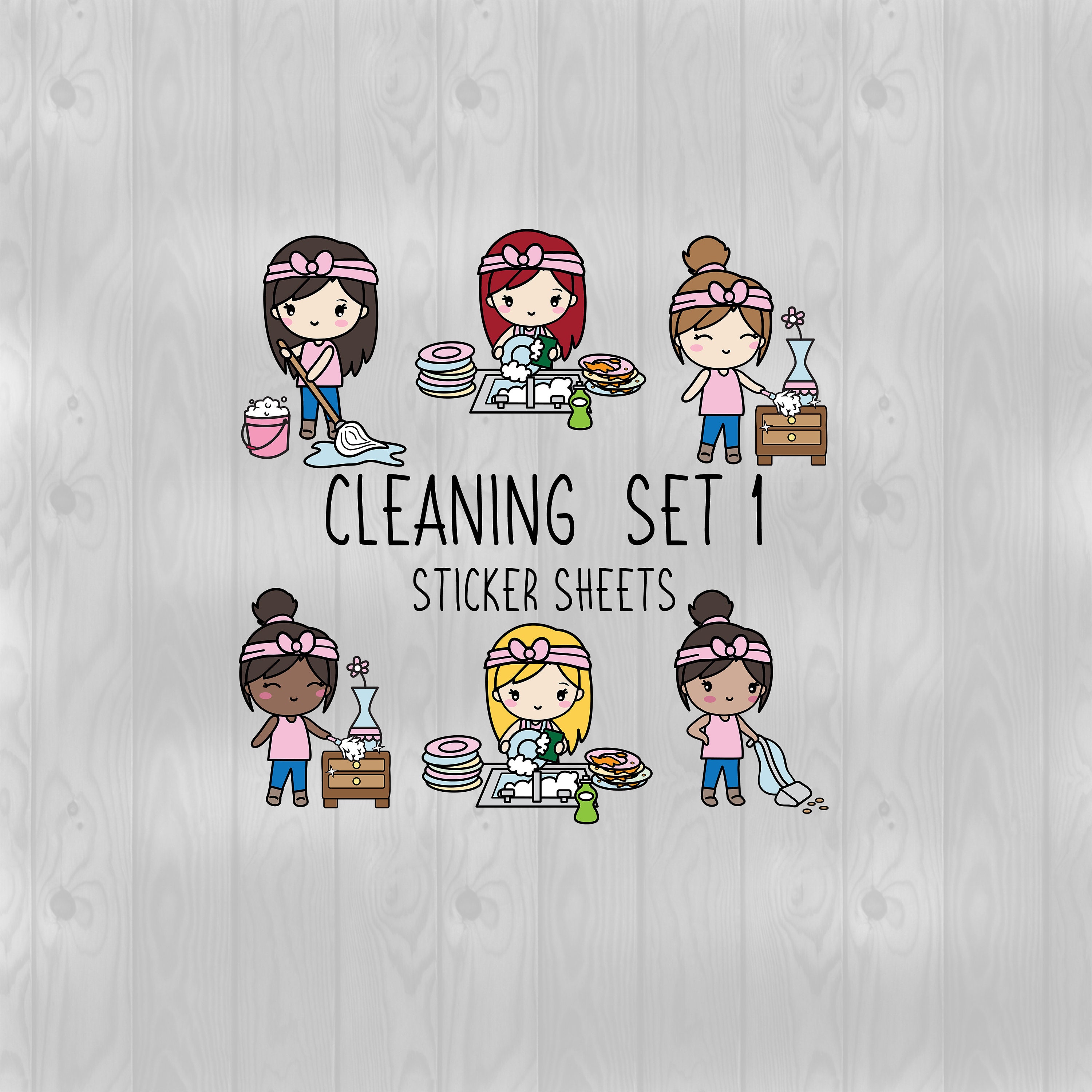Cleaning Housework Planner Stickers | Etsy