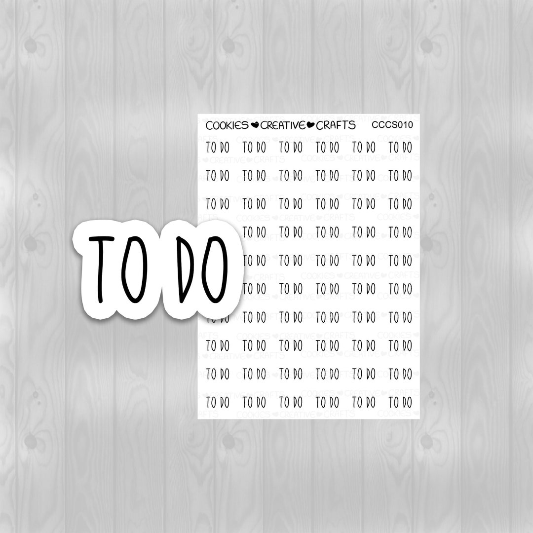 To Do Font Stickers Script Stickers Get It Done CCCS010 - Etsy