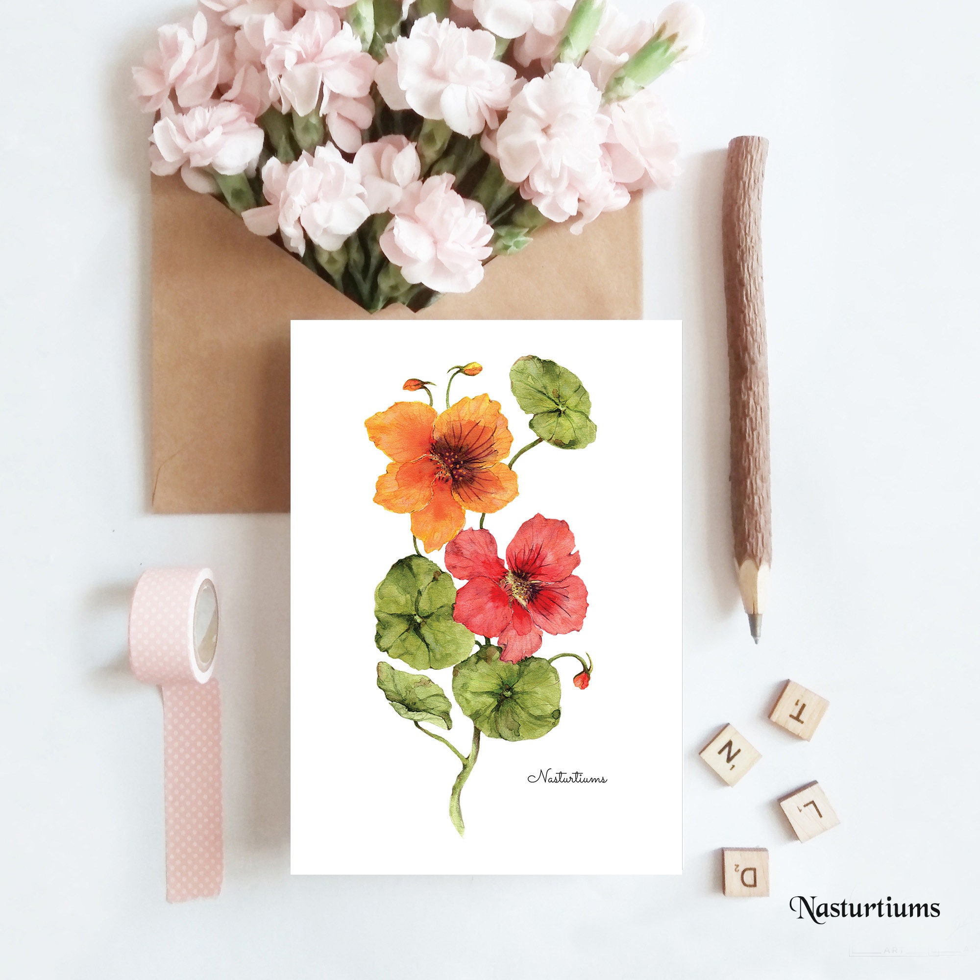 Floral Watercolour Artist Greeting Cards, Set of 6 or Singles, Country ...