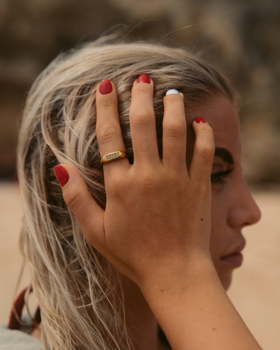 Personalized Ring, Signet Ring, Initial Ring, Custom Location Ring ...