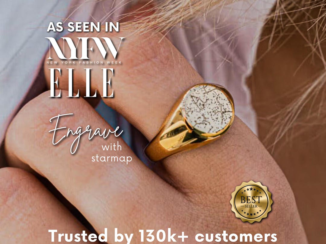 Custom Star Map Ring, Spring Style Jewelry, Birthmonth Jewelry, Starmap ...