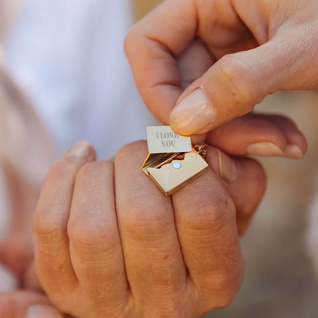 Envelope Necklace With Secret Message, Personalized Accessory Gift for ...