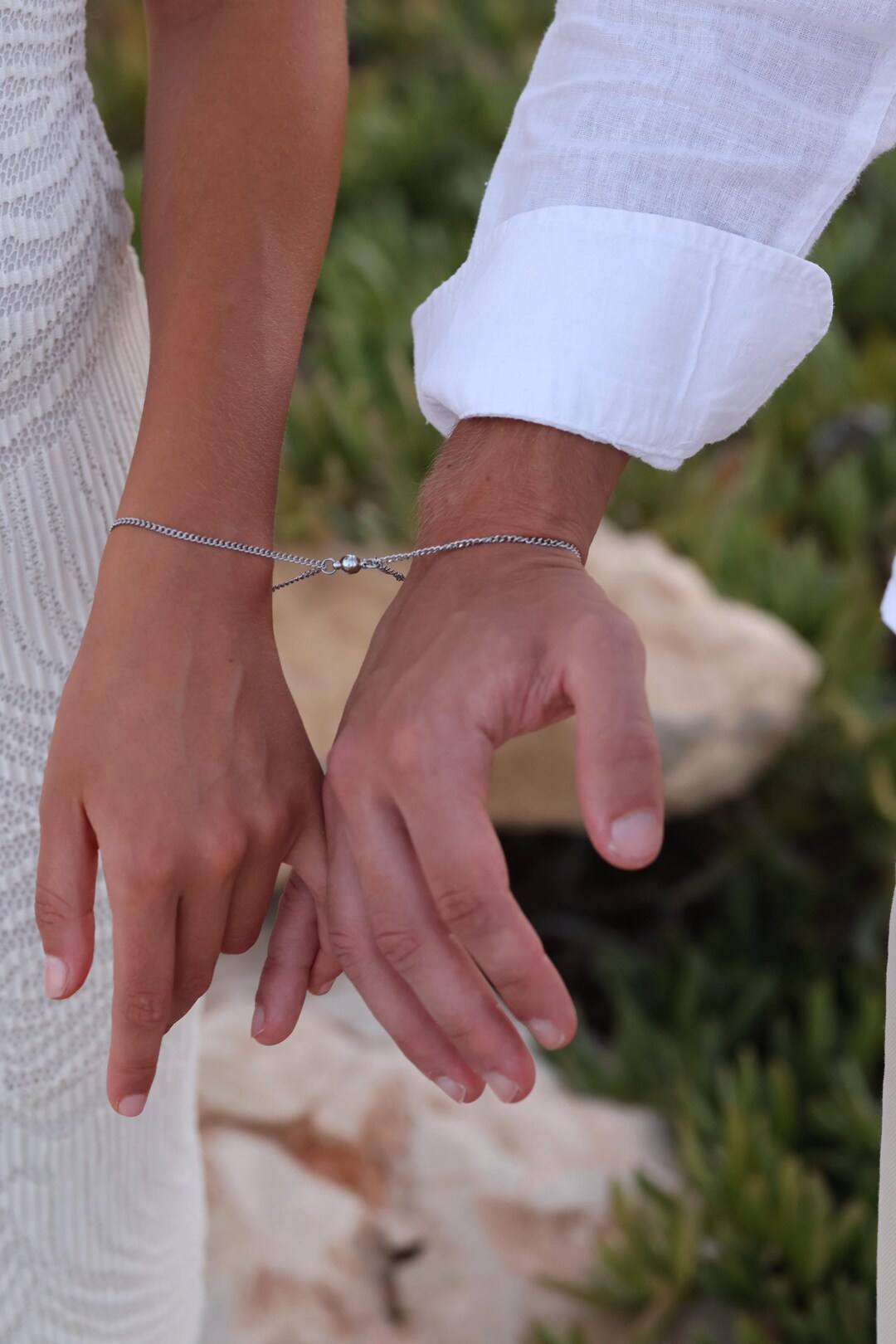 Matching Couples Bracelets With Magnet Best Anniversary Gifts for Him ...