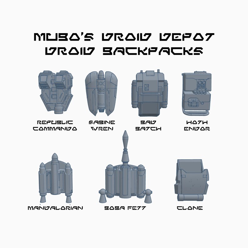Backpacks for Star Wars Galaxy's Edge Droid Depot Droids - Etsy