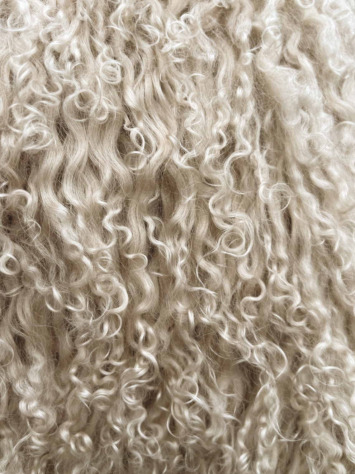 Oyster Tibetan Curly Lamb Mongolian Soft Real Fur Doll Hair Reroot Wigs ...