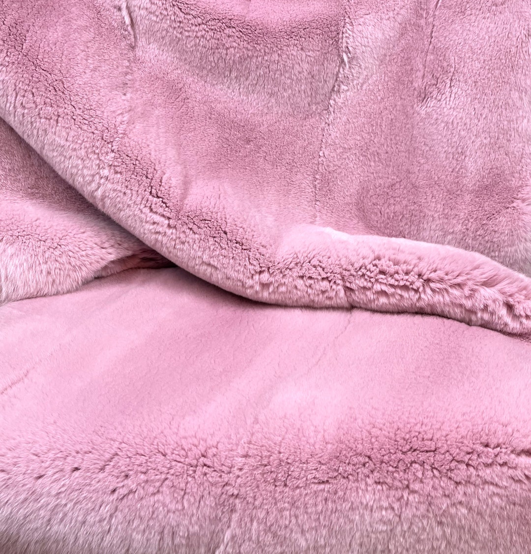 Large Pink Rex Rabbit Fur Skin Top Grade Quality - Etsy