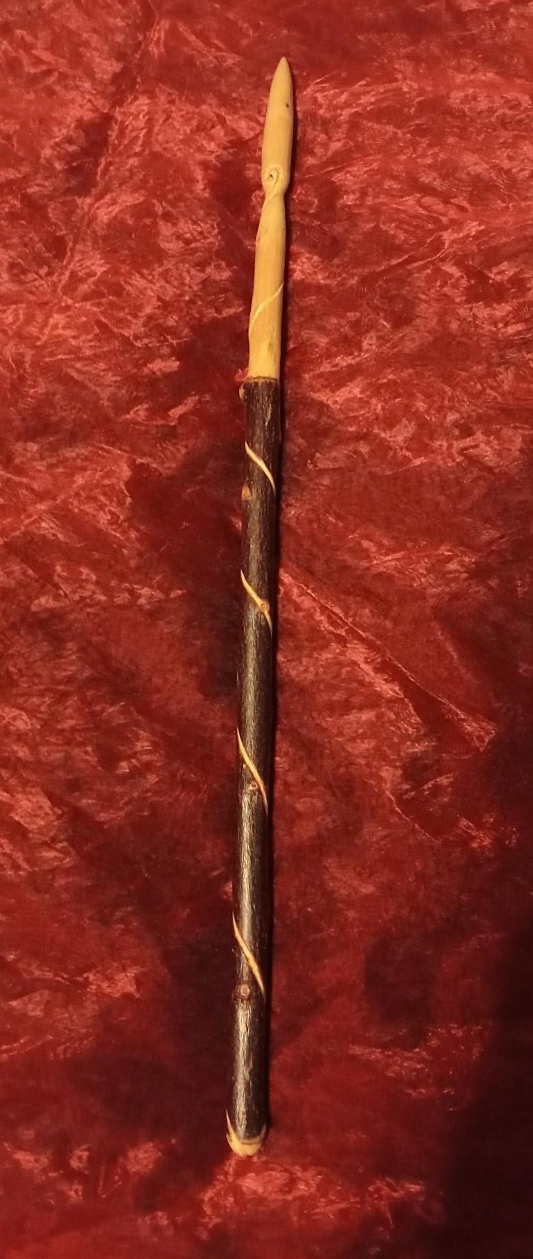 Spiral-carved, Rowan Wand. - Etsy