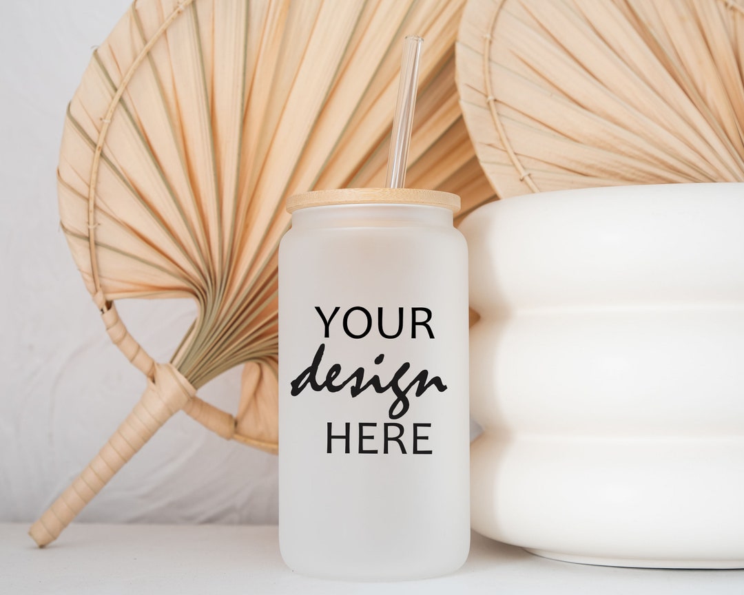 Frosted Libbey Glass Mockup Beer Can Glass Mockup Iced Coffee Cup ...