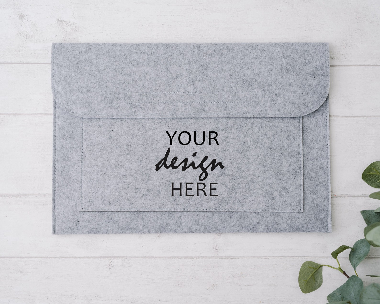 Felt Document Wallet Mockup Laptop Slip Mockups Bagbase Grey Melange ...