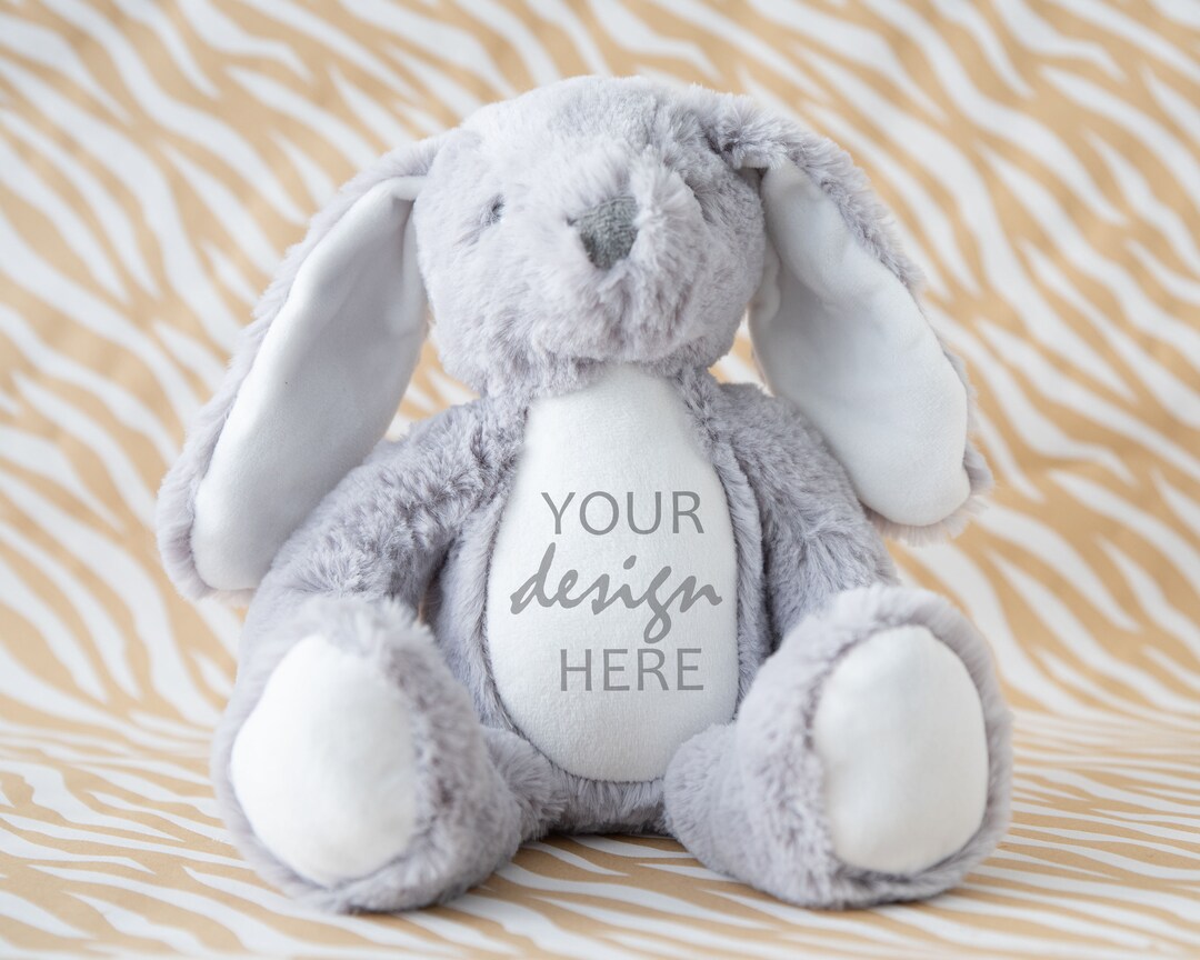 Newborn Mumbles Mockup Printme Bunny Plush Mockup Baby's First Soft Toy ...