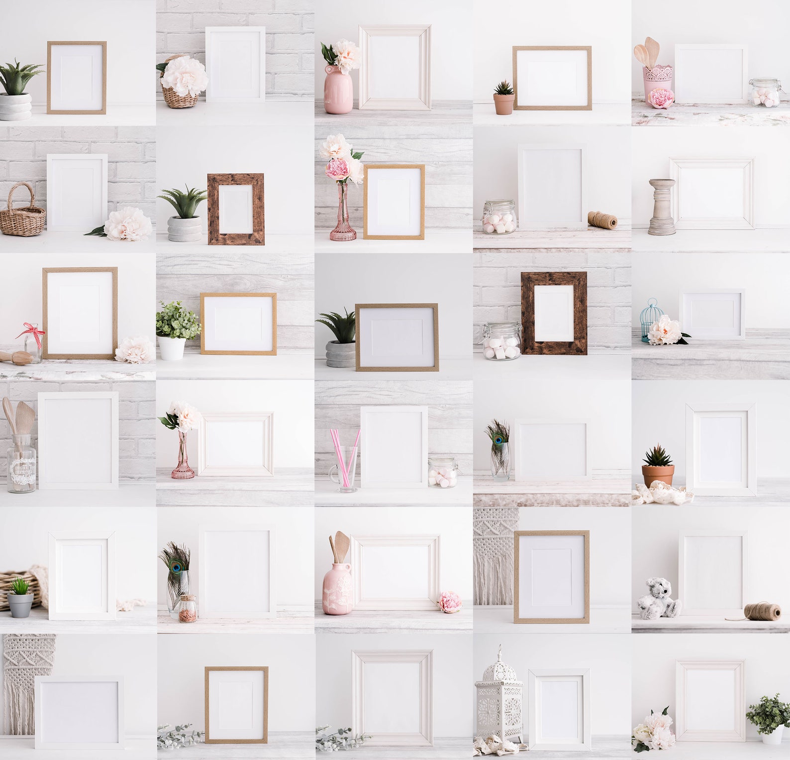 50 Frame Mockups Frame Mock up Bundle Modern Mock up - Etsy