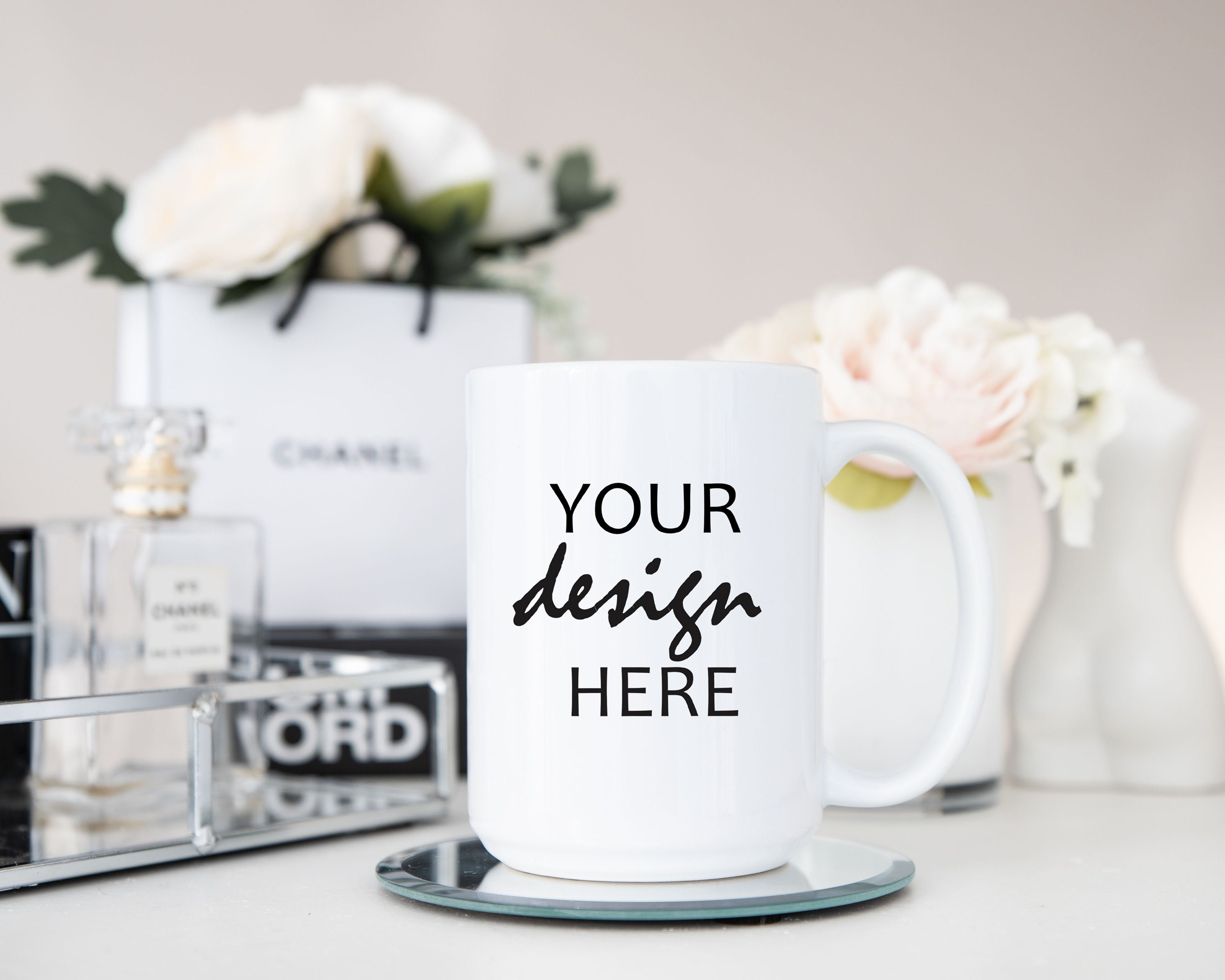 15oz Mug Mockup Coffee Cup Mock up Luxury Brand Mock-up Styled Stock ...
