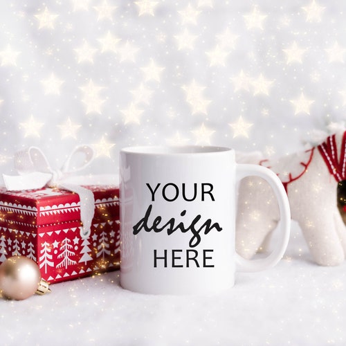 Christmas Mug Mockup Coffee Cup Mock up Winter Mock up Styled | Etsy