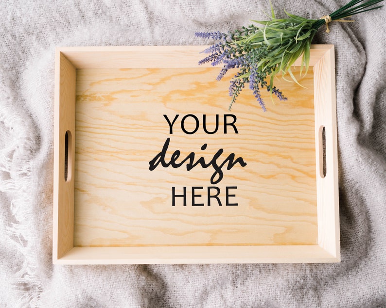 Serving Tray Mockup Wooden Serving Tray Mock up Breakfast Tray - Etsy ...