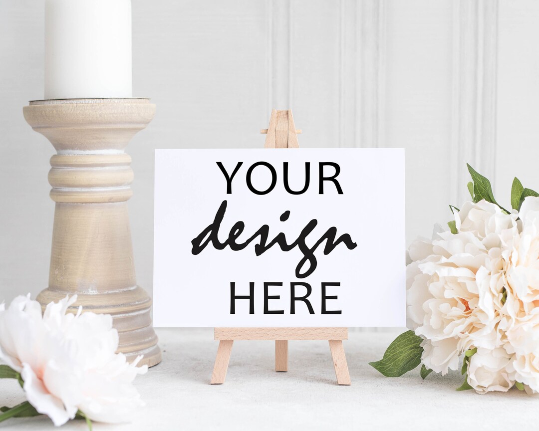 Table Sign Mockup Wedding Sign Mockup Table Number Wedding Card ...