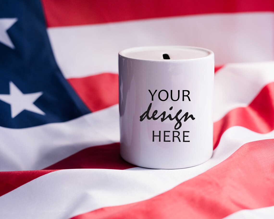 Money Box Mockup Piggy Bank Mock up 4th of July Mockup Styled - Etsy