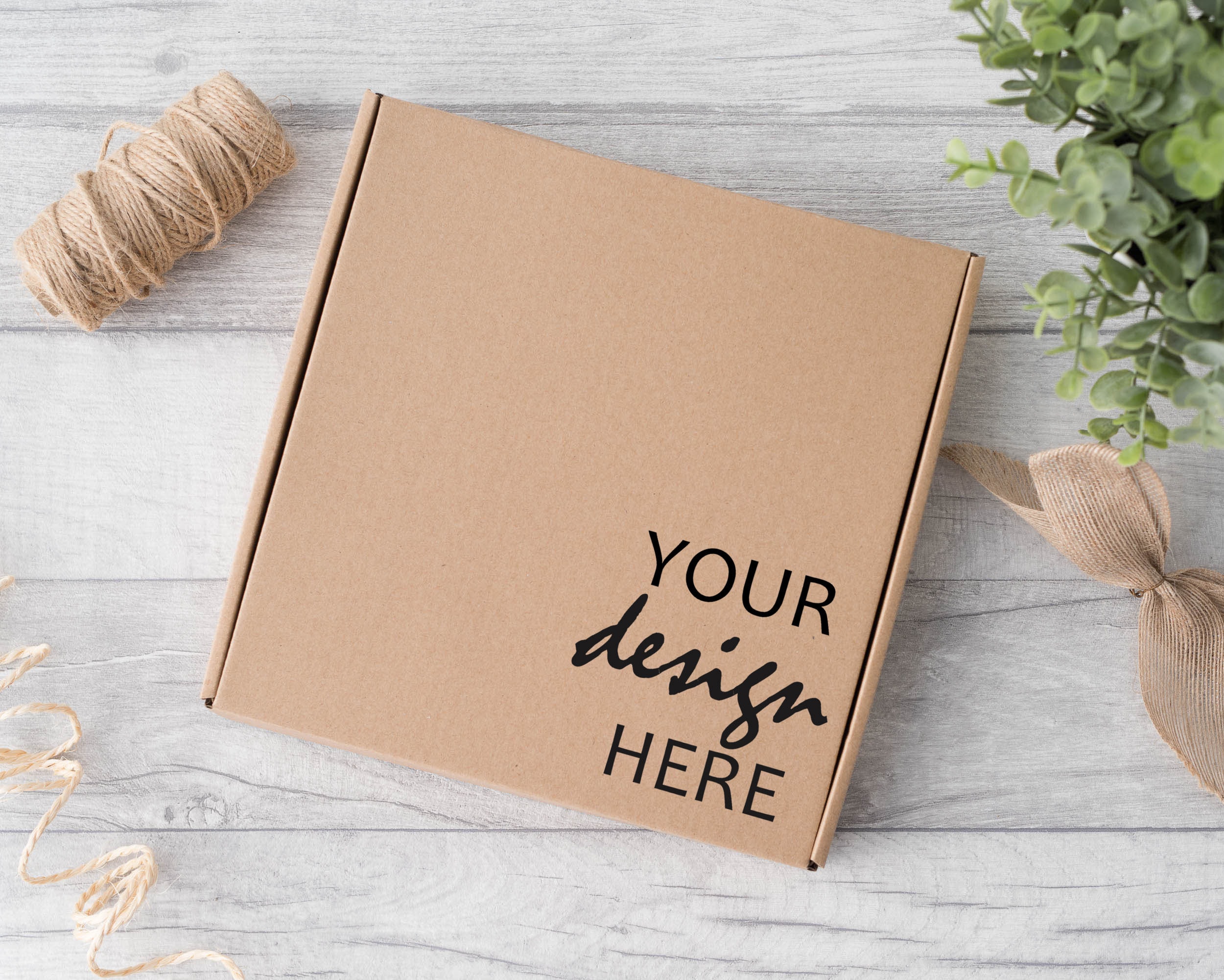 2 x Postage Box Mockup Brown kraft caja maqueta Post box | Etsy España