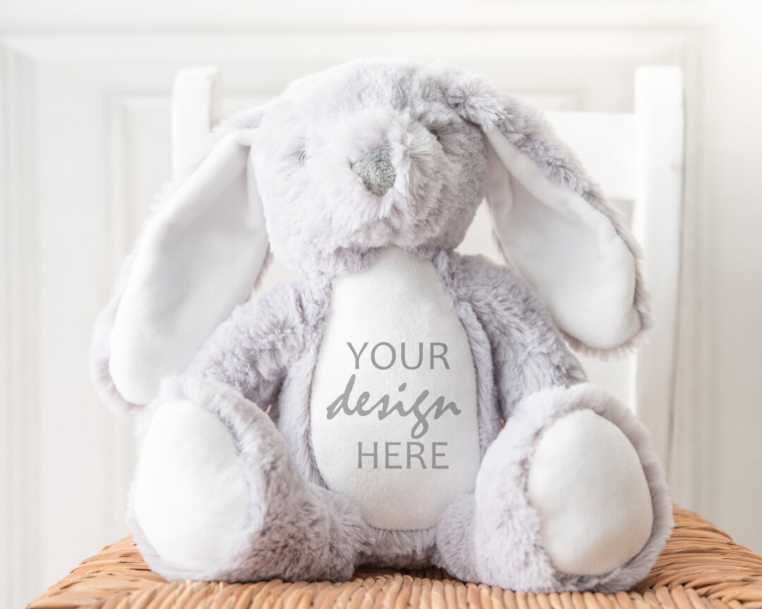 Newborn Mumbles Mockup Printme Bunny Plush Mockup Baby's First Soft Toy ...