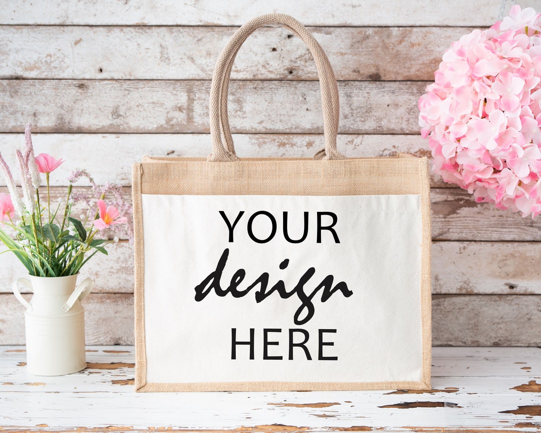 Cotton Pocket Jute Bag Mockup Shopping Bag Mockups Shopping Tote Mock ...