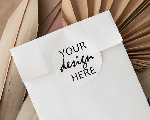 Round Sticker Mockup Envelope Sticker Party Bag Sticker - Etsy