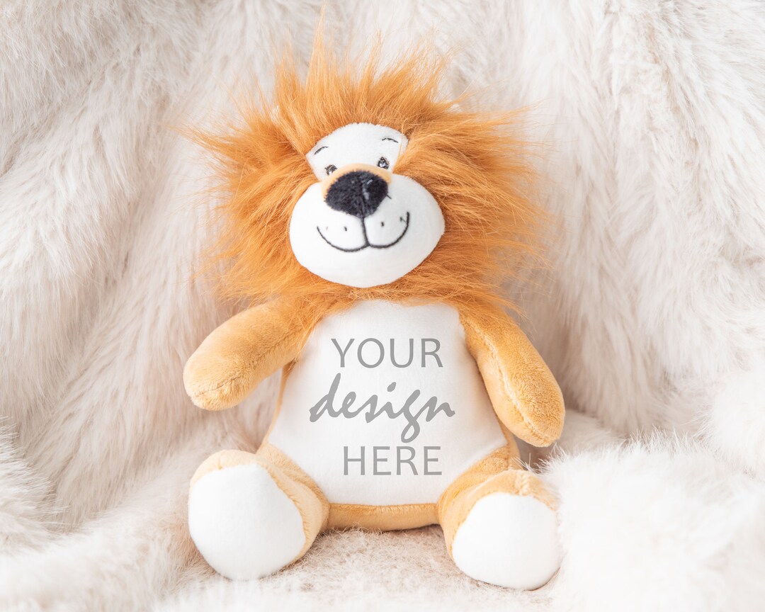 Newborn Lion Mumbles Mockup Printme Teddy Plush Mockup Baby's First ...