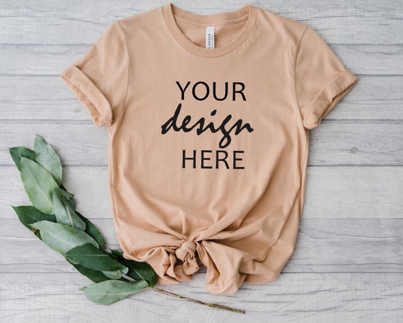 Bella Canvas 3001 Mockup Sand Dune Shirt Mockup T-shirt | Etsy