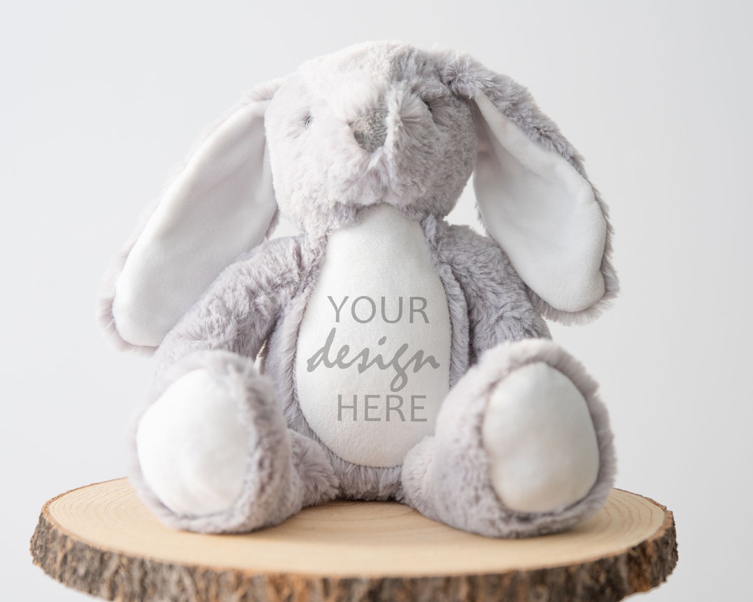 Newborn Mumbles Mockup Printme Bunny Plush Mockup Baby's First Soft Toy ...