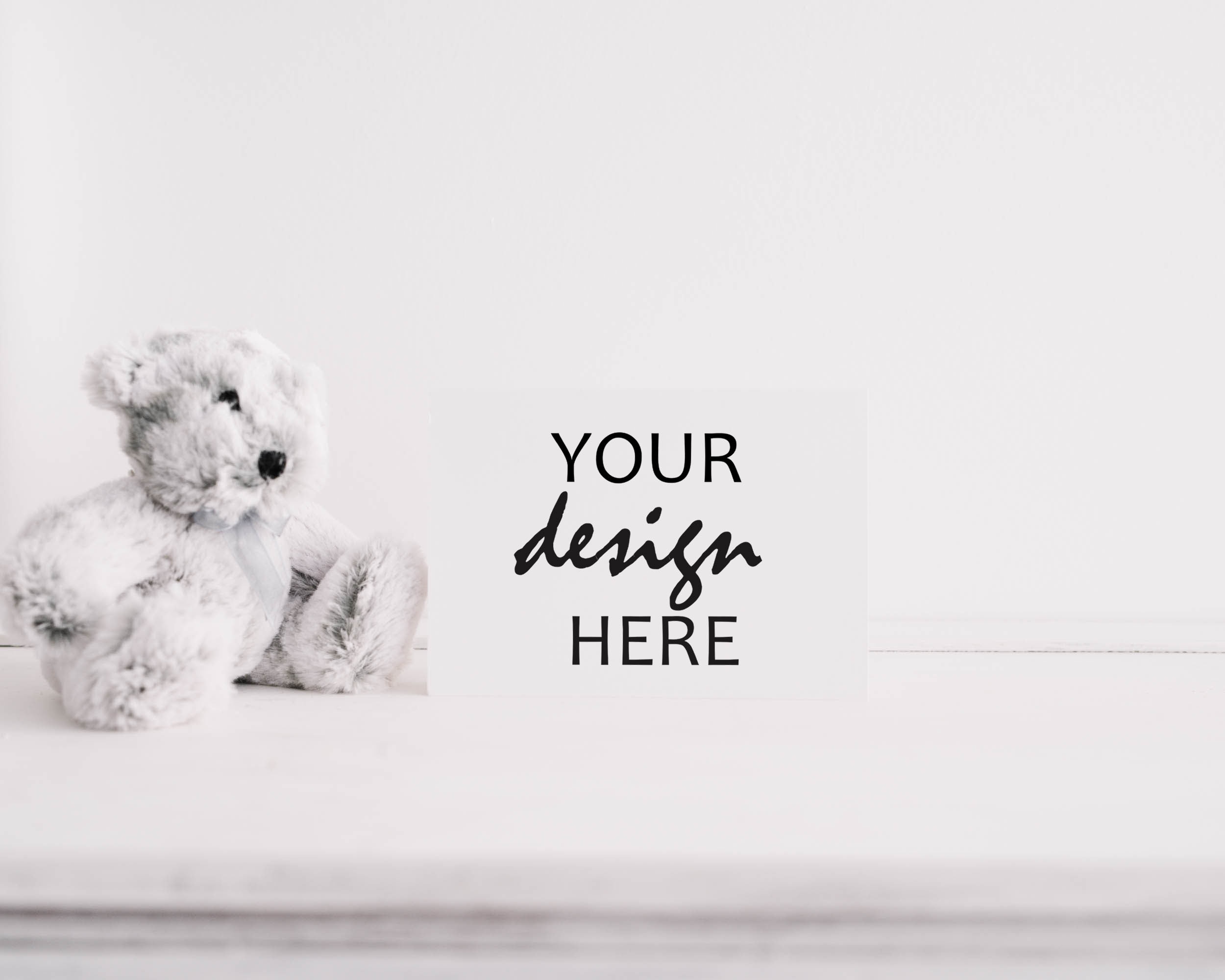 Blank White New Baby Card Mockup Greeting card mockup Nursery | Etsy