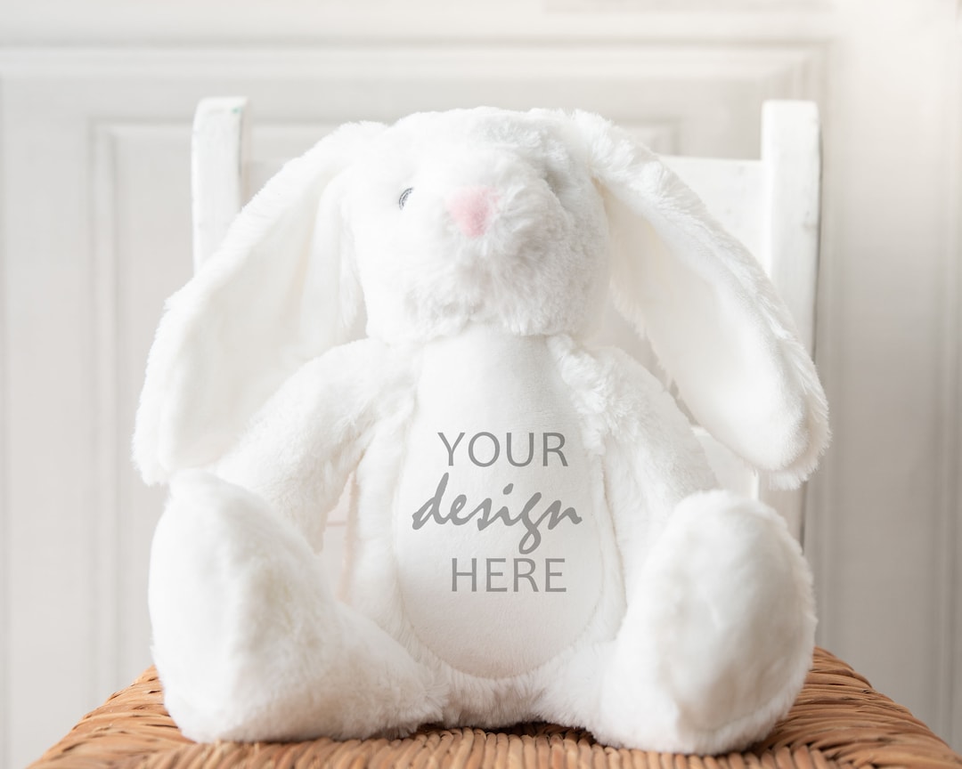 Newborn Mumbles Mockup Printme Bunny Plush Mockup Baby's First Soft Toy ...