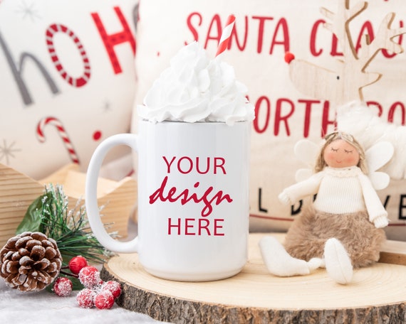 15oz Coffee Cup Mock up Mug Mockup Christmas Gonk Mockup - Etsy