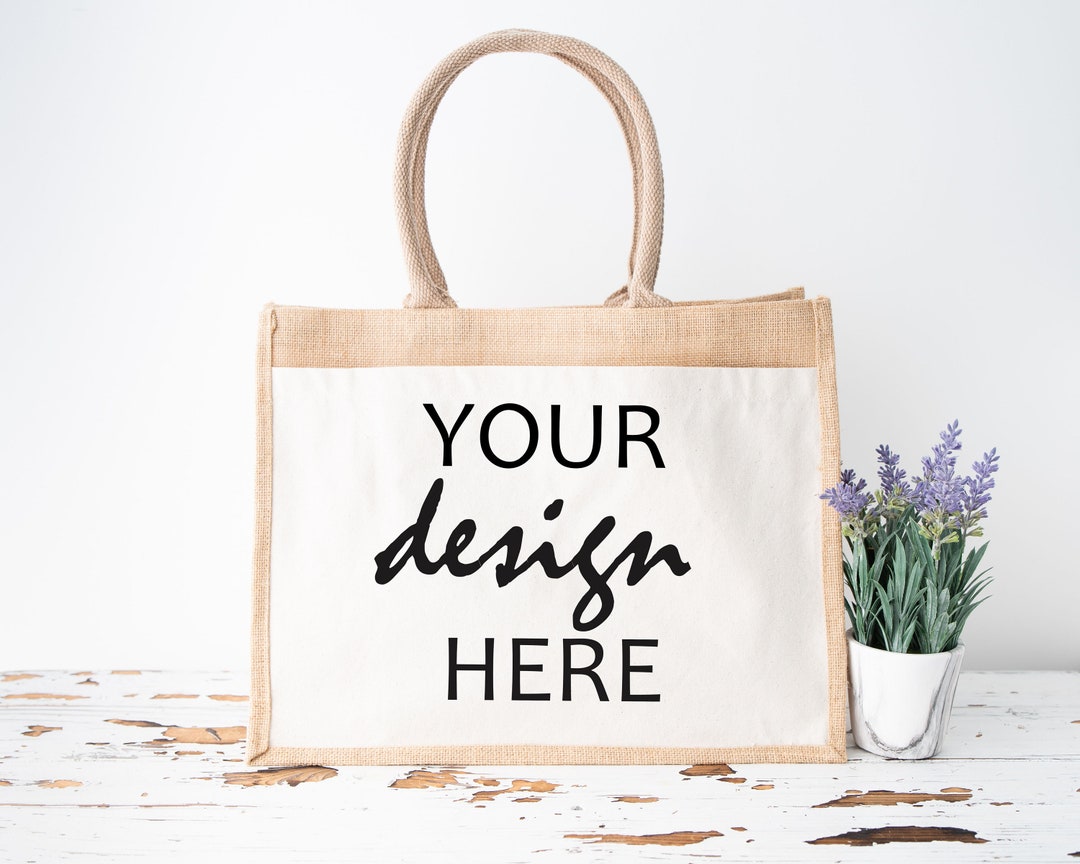 Cotton Pocket Jute Bag Mockup Shopping Bag Mockups Shopping Tote Mock ...