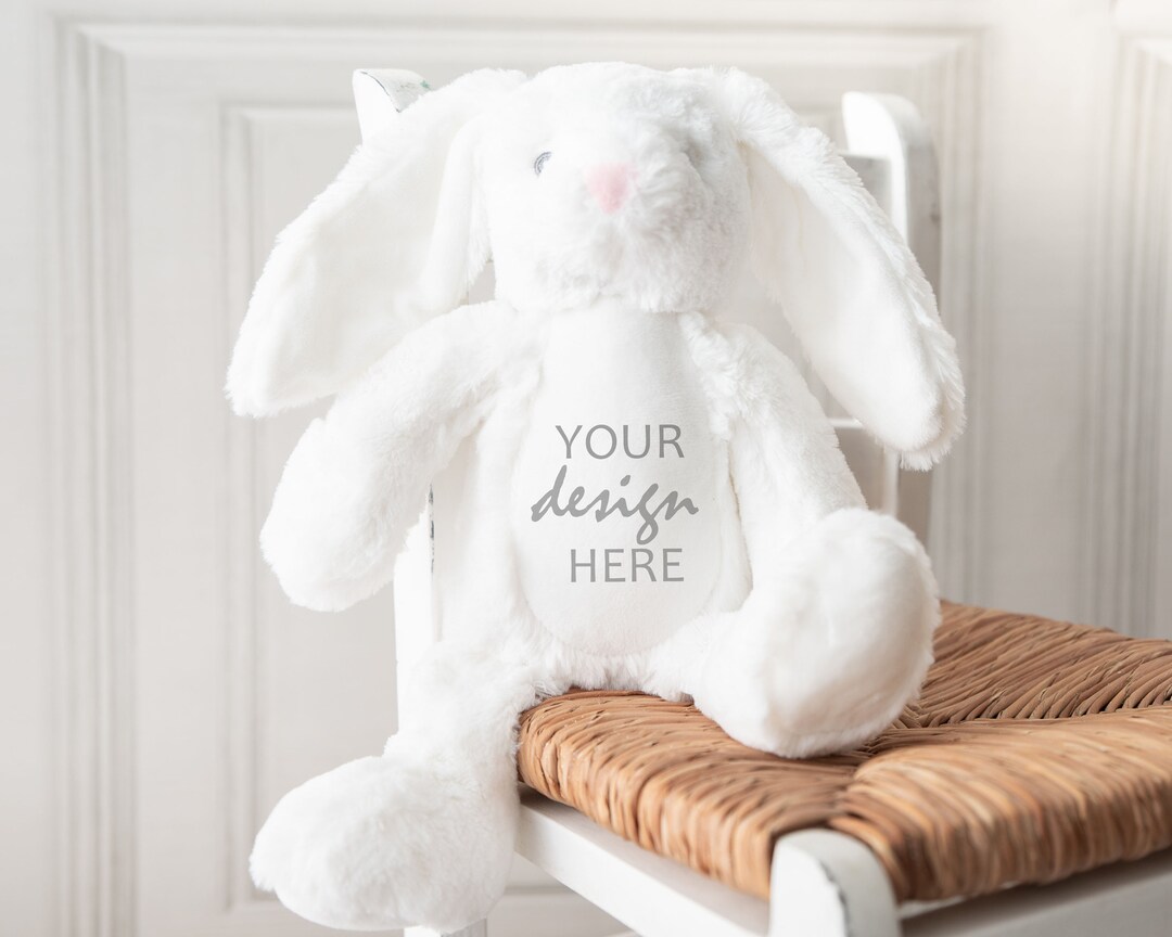 Newborn Mumbles Mockup Printme Bunny Plush Mockup Baby's First Soft Toy ...