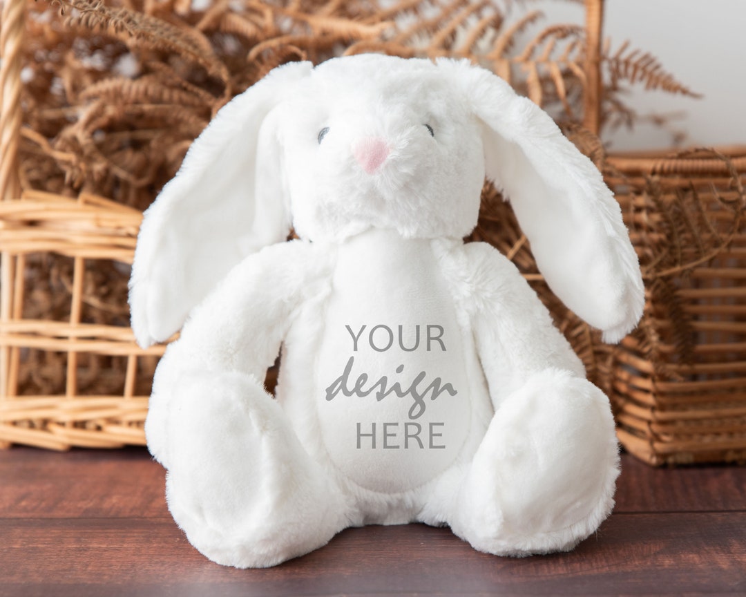 Newborn Mumbles Mockup Printme Bunny Plush Mockup Baby's First Soft Toy ...