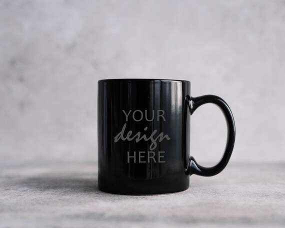 Black Mug Mockup Black Coffee Cup Mug Mockup Styled Stock | Etsy