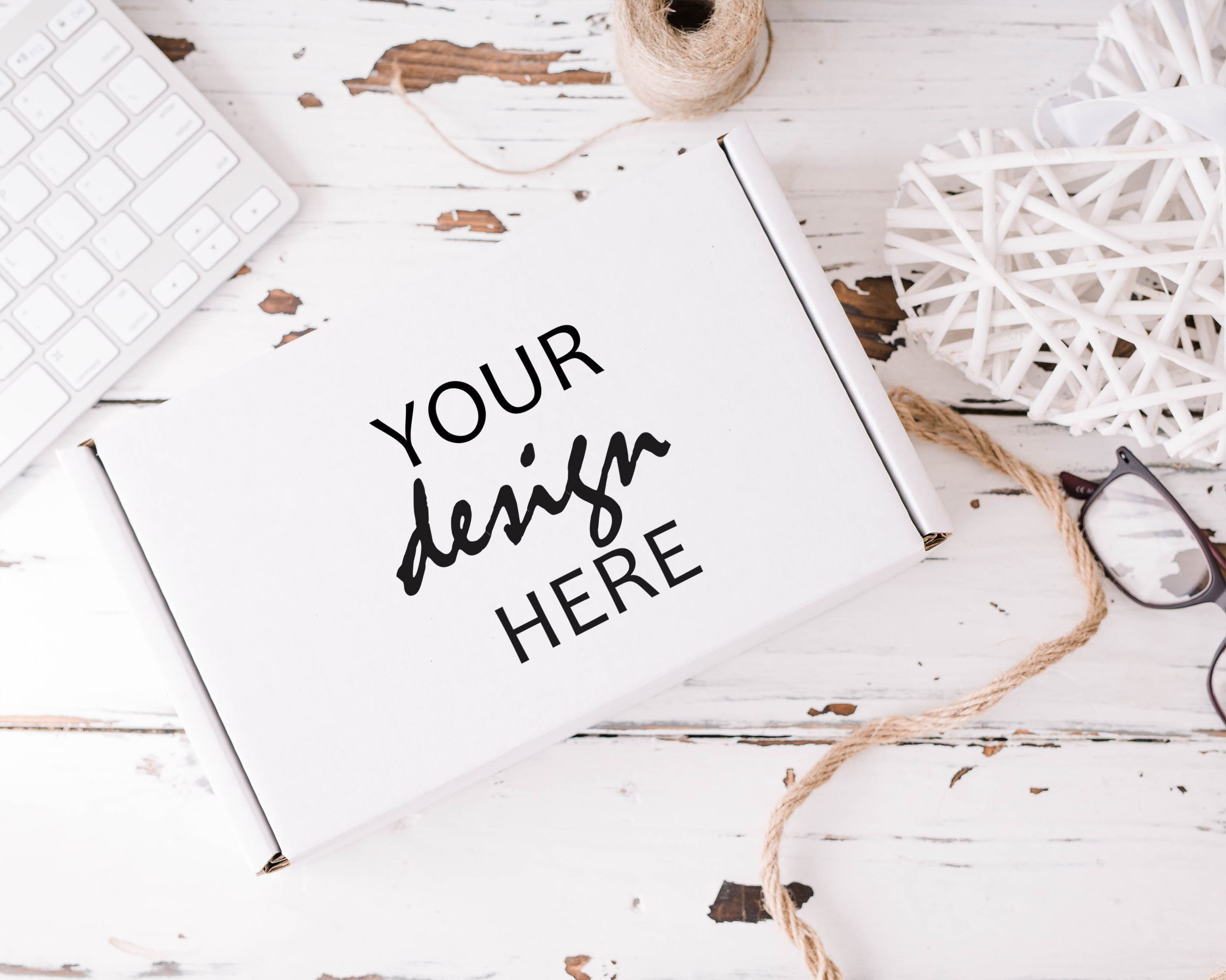 5 X White Postage Box Mockup Mailing Mock-up Postal Box Mockup Package ...