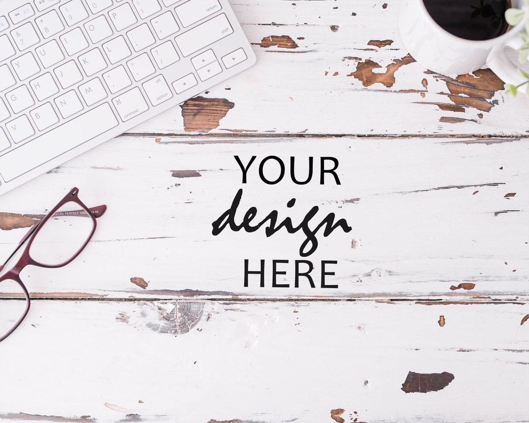 Desk Mockup White Wood Product Background Mockup, Wedding Styled Stock ...