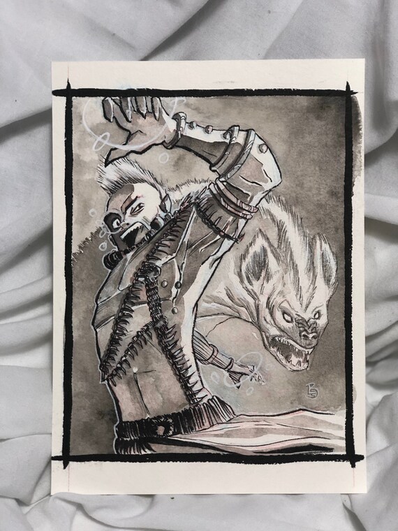 Hyena God original | Etsy