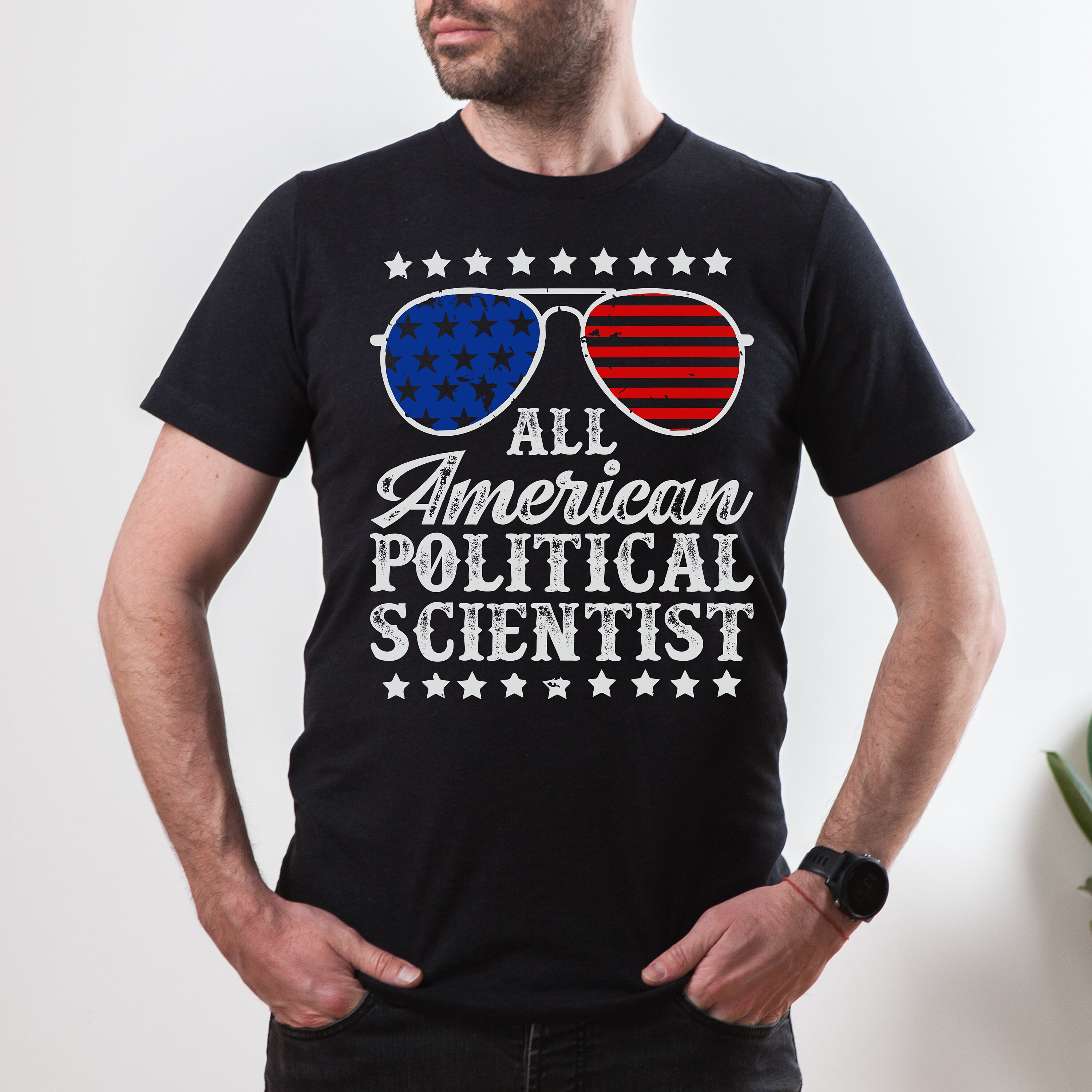 All American Political Scientist T-shirt Political Shirt for Men ...