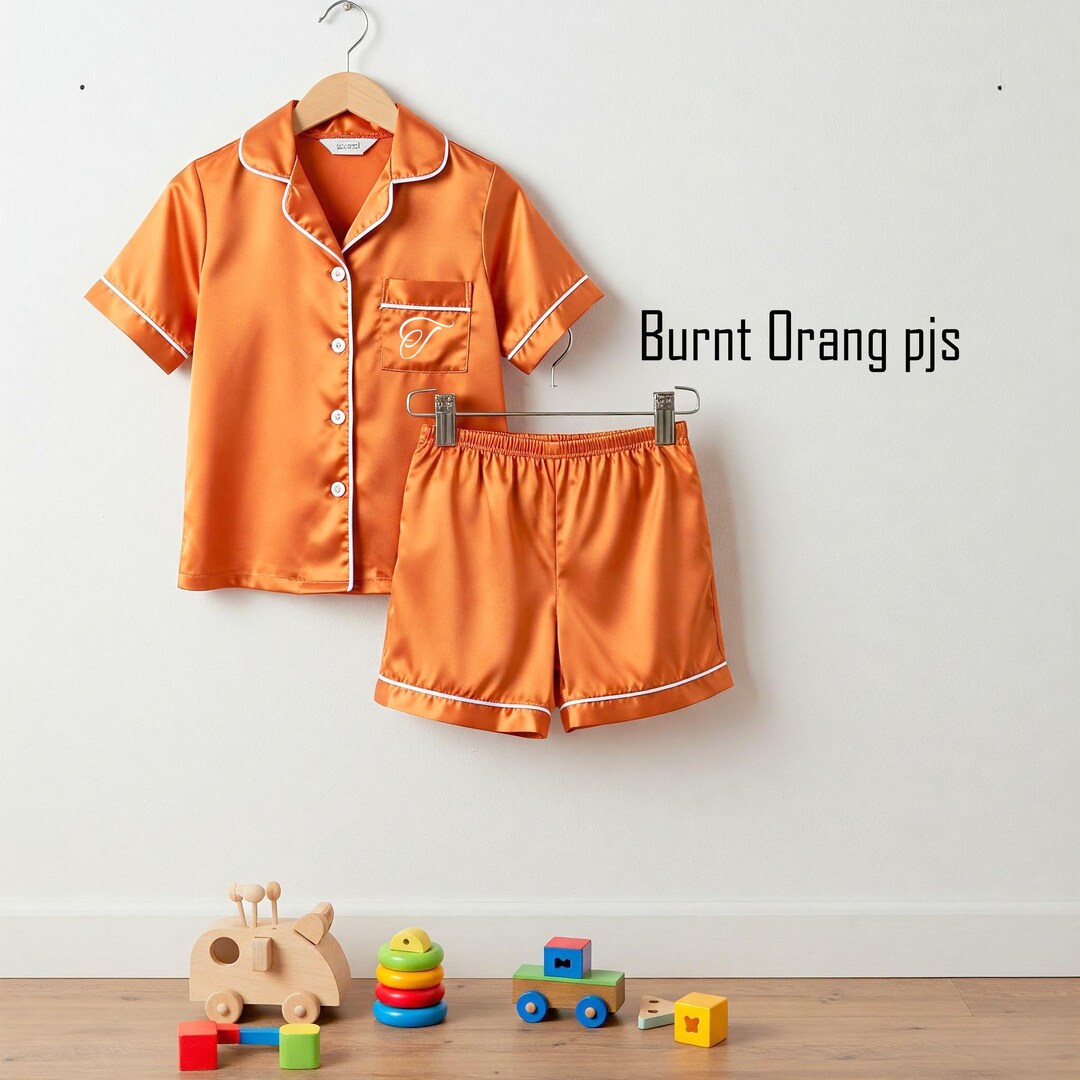 Burnt Orange Flower Girl Pajamas, Girl Pyjamas,cake Smash Outfit, First ...